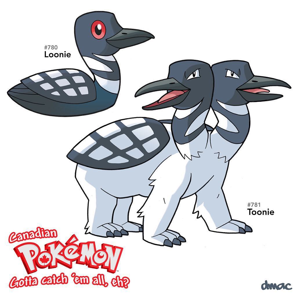 Un artista ha disegnato undici bellissimi Fakemon a tema Canada ...