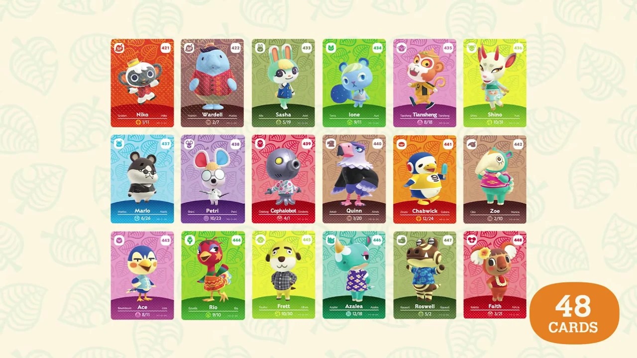 Rivelate 48 nuove carte amiibo di Animal Crossing: New Horizons ...