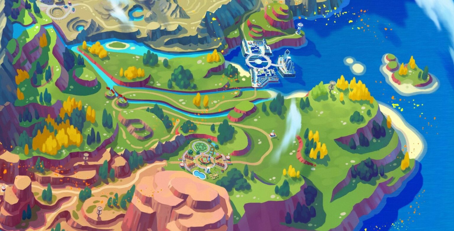 Analisi della mappa di Paldea: cosa si nasconde in Pokémon Scarlatto e ...